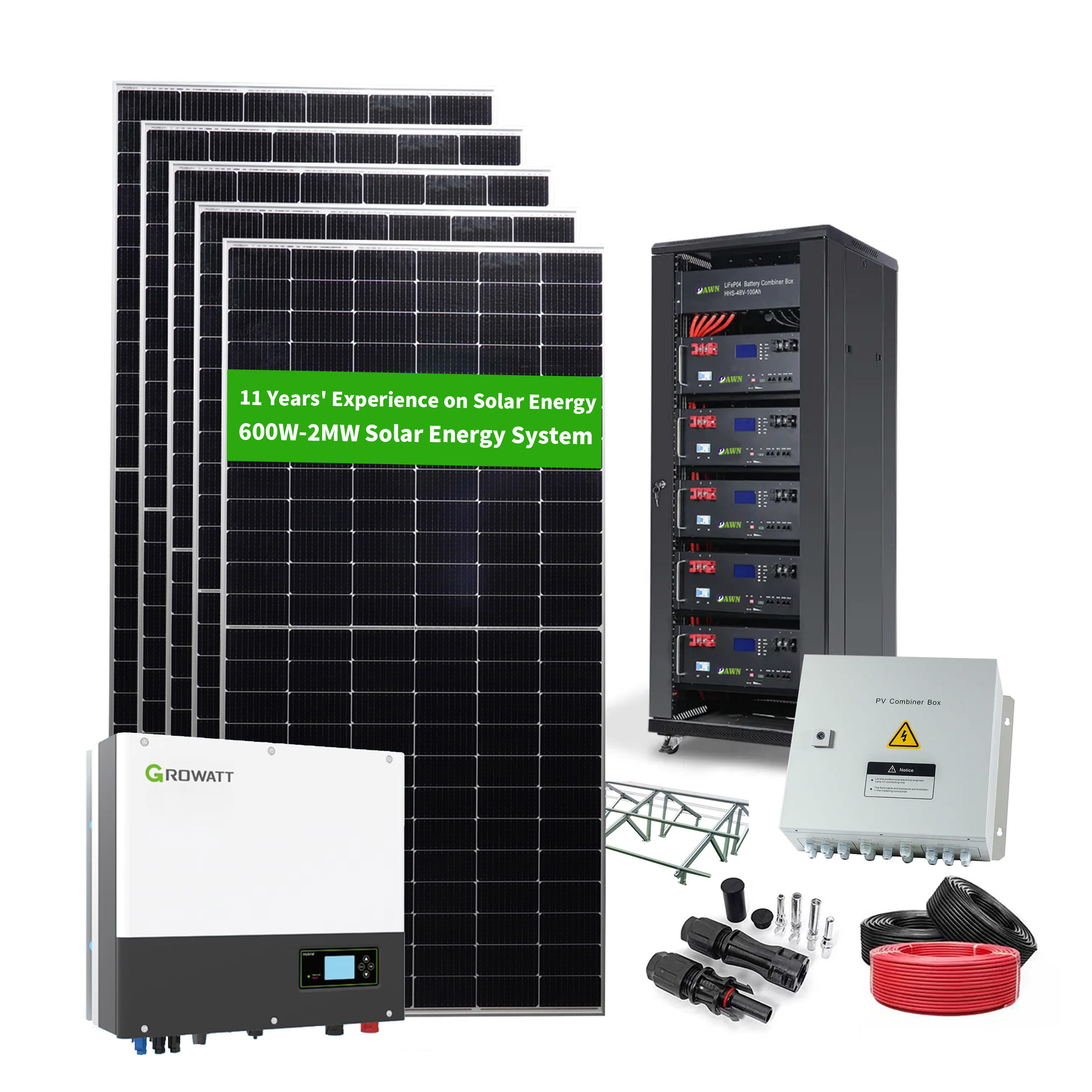 40KVA Hybrid Lithium Battery Storage Growatt Thor 40KW DC Charger Deye ...